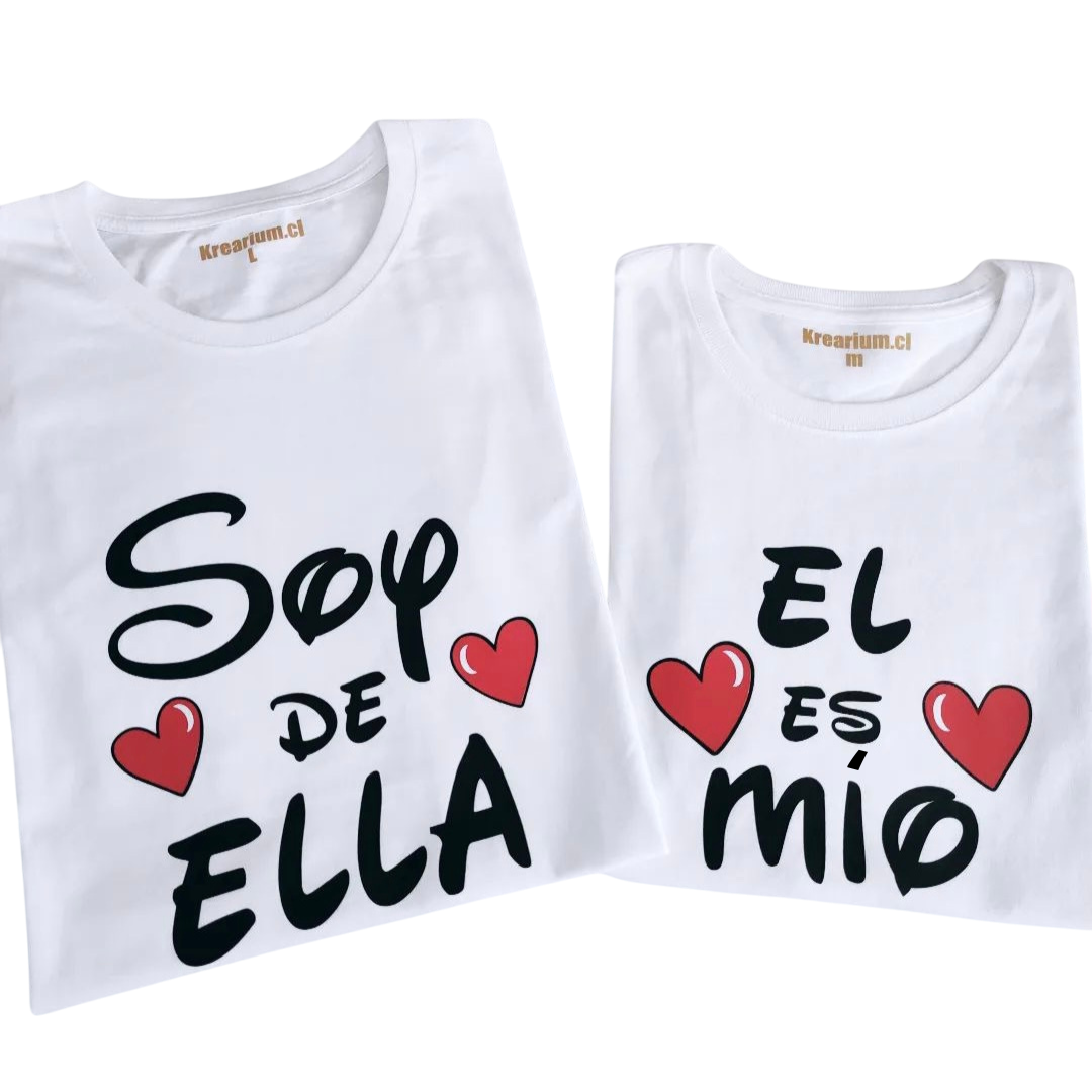 Polera "Soy de ella - él es mío"